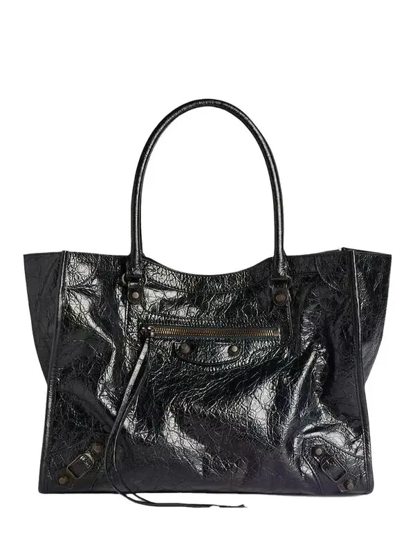 Balenciaga Le City Leather Satchel Bag - Blue