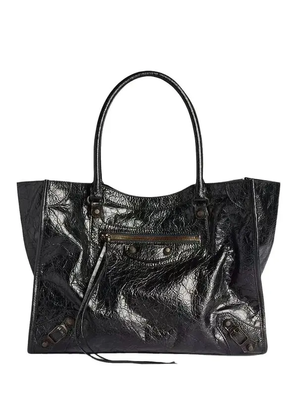 Balenciaga Le City Leather Satchel Bag - Blue
