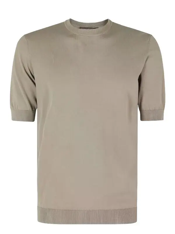 FILIPPO DE LAURENTIIS Short-sleeve Knit T-shirt - Brown