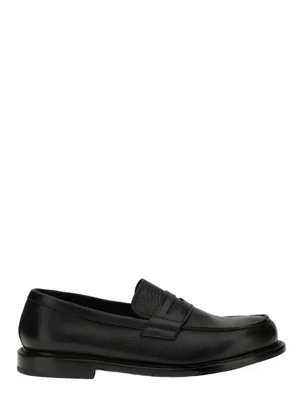 Premiata Grainy Leather Penny Loafers - Black
