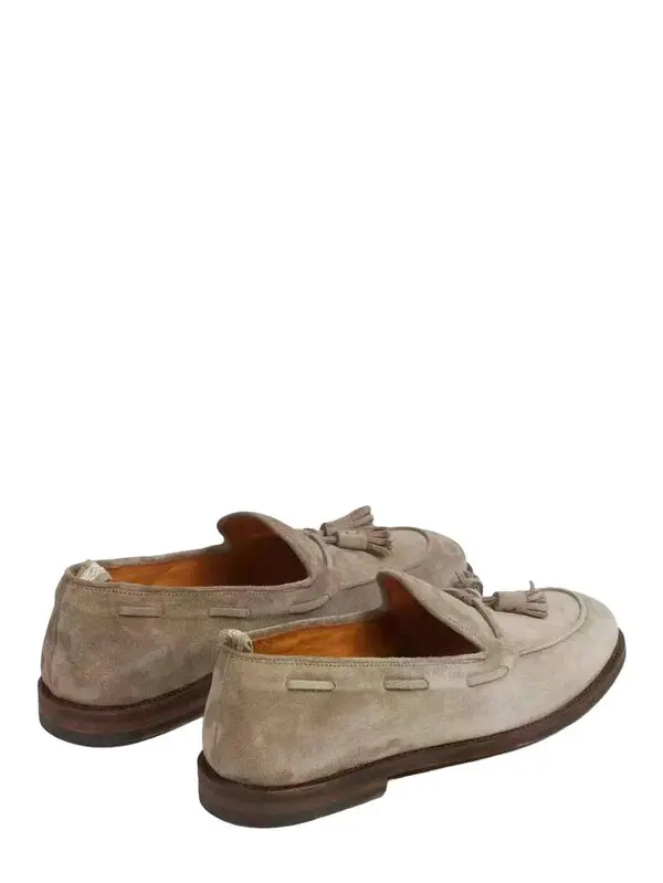 Officine Creative Opera Tassel-detail Suede Loafers - Neutrals
