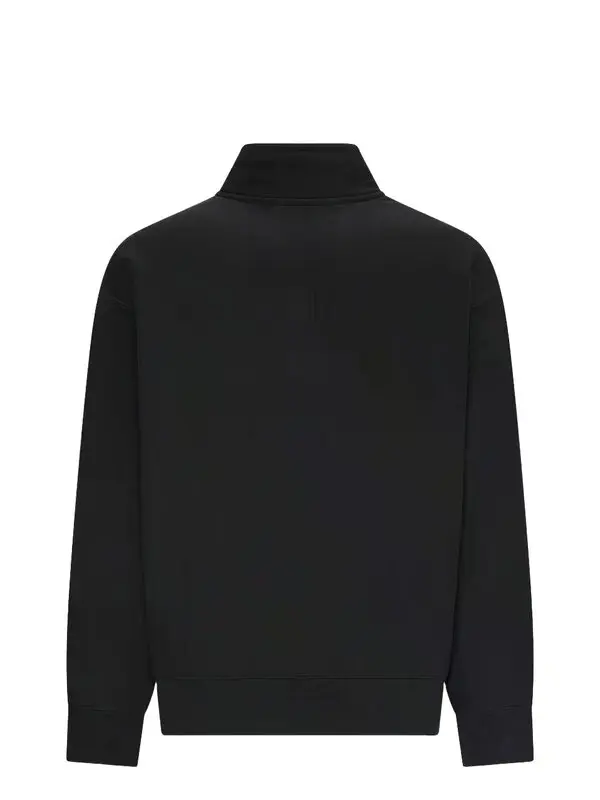 A BATHING APE College Logo-print Half-zip Sweater - Black