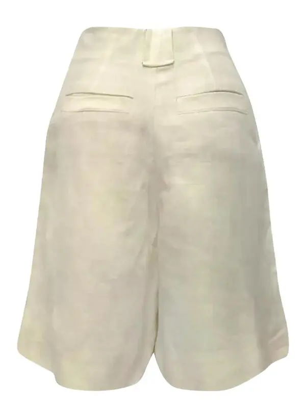 Loro Piana Pleated Satin-weave Shorts - Neutrals