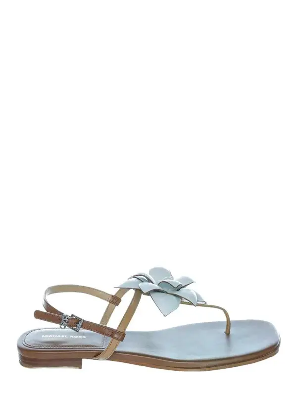 Michael Kors Jacie Floral-appliqué Flat Sandals - Brown