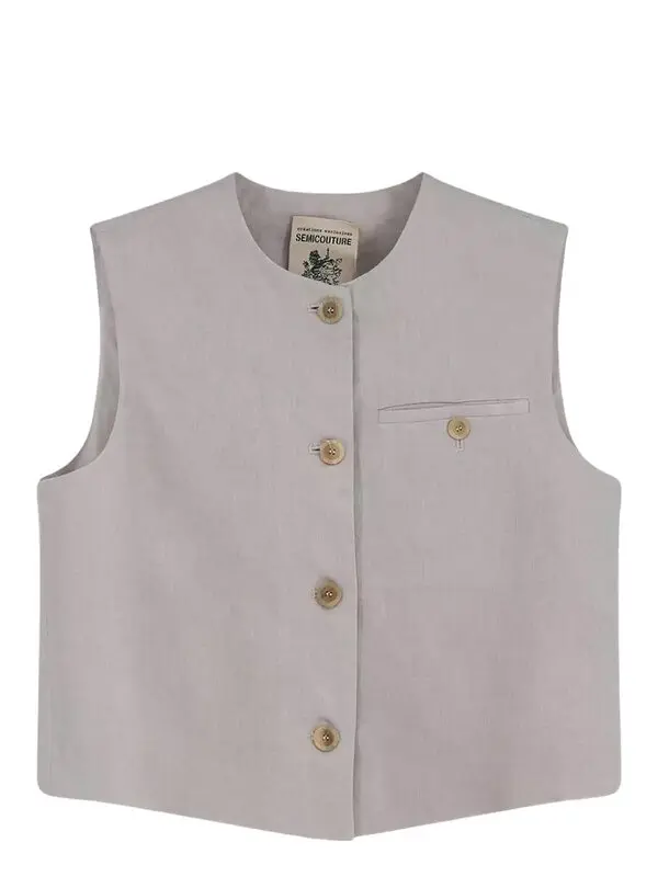 SEMICOUTURE Jenelle Waistcoat - Grey
