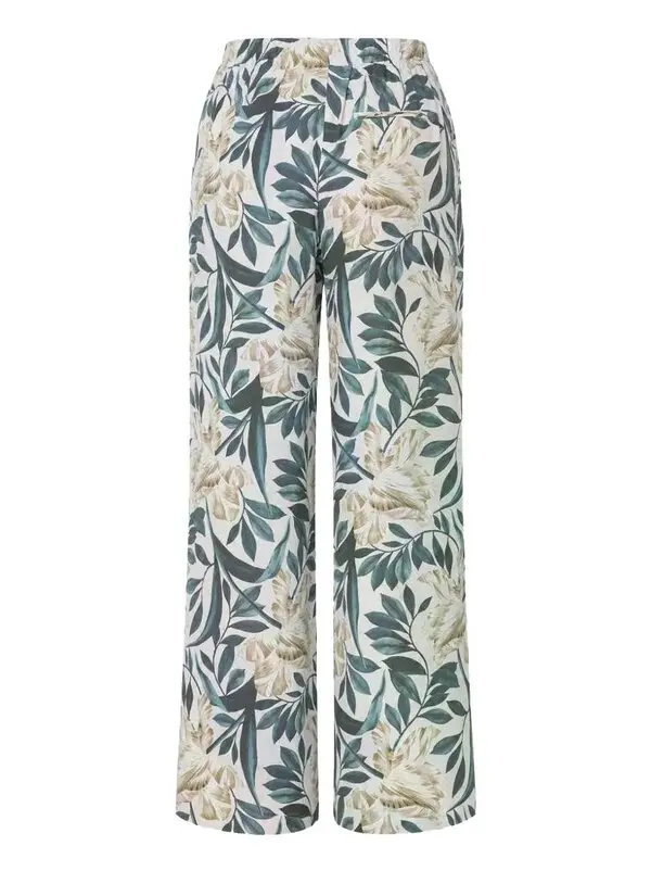 Ted Baker London Griesha Floral-print Straight-leg Trousers - Neutrals