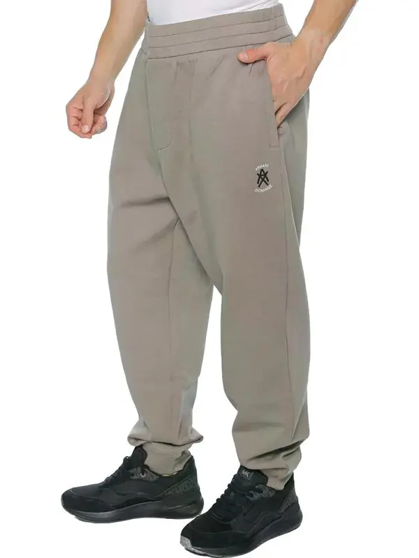Armani Exchange Logo-print Elasticated-waist Track Pants - Grey