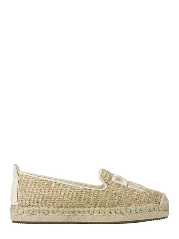 Dkny Maciella Logo Embroidered Espadrilles - Neutrals