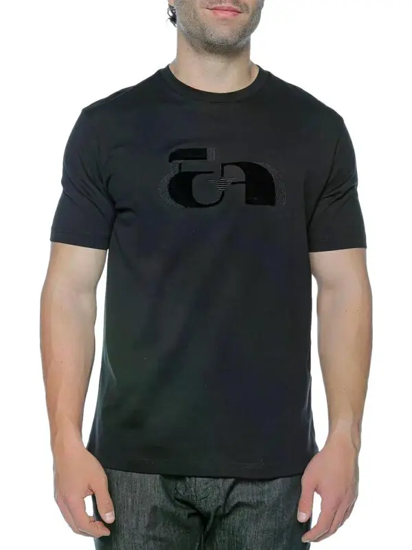 Emporio Armani Logo-patch T-shirt - Black