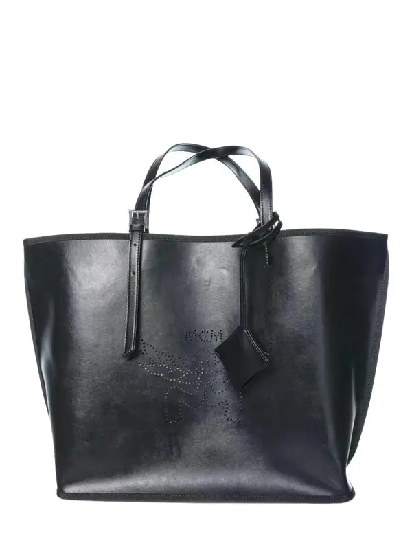Mcm Himmel Perforated Tote Bag - Black