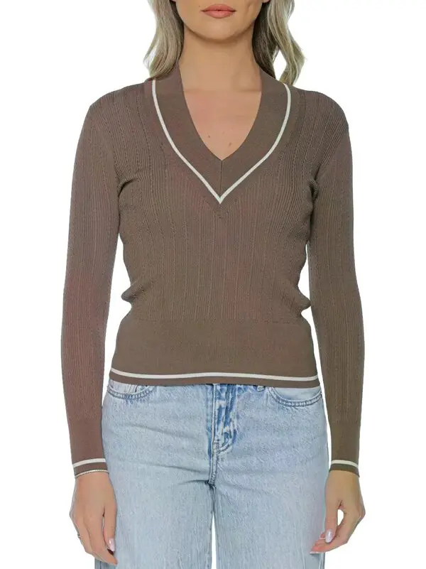 Armani Exchange V-neck Sweater - Brown