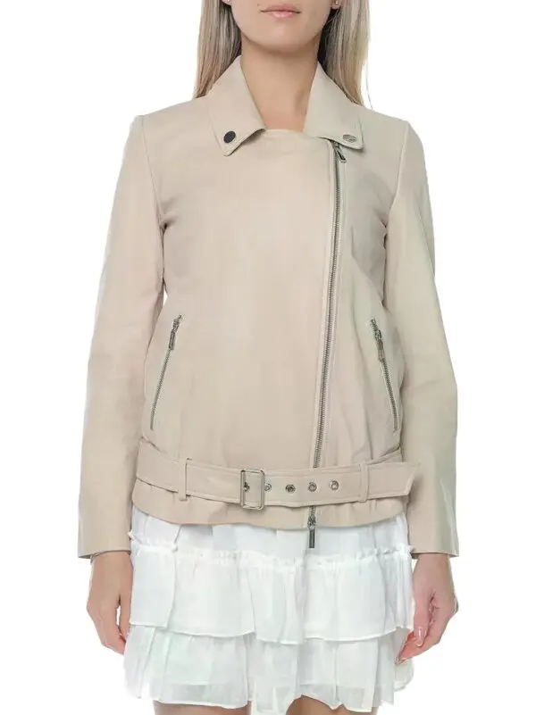Armani Exchange Belted Zip-fastening Jacket - Neutrals
