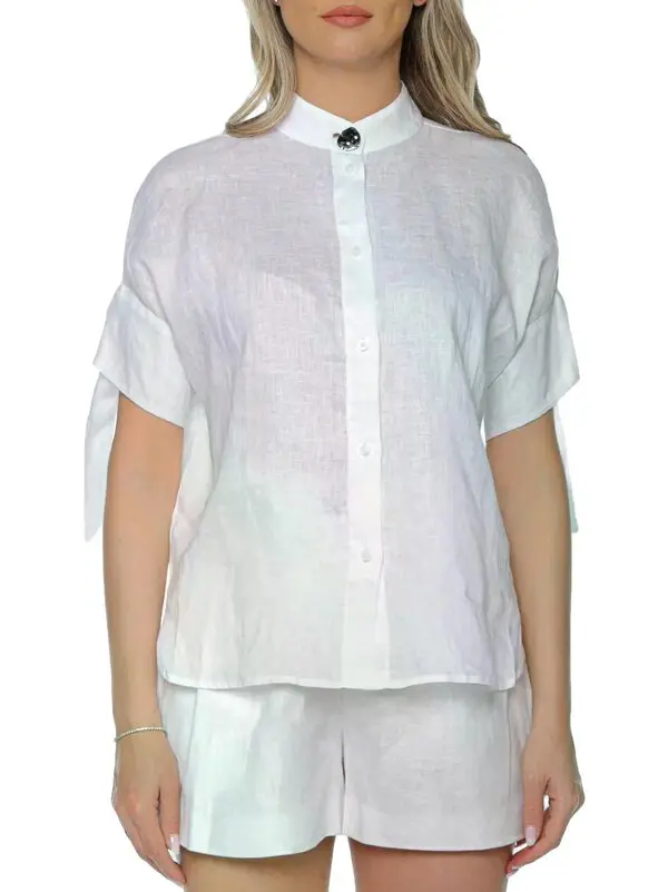 Armani Exchange Tie-detail Shirt - White