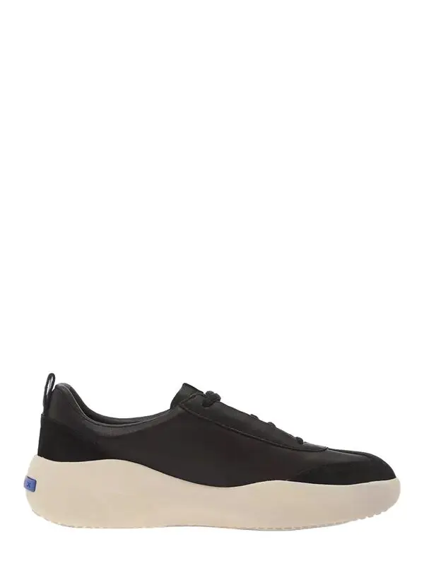 Geox Panelled Leather Sneakers - Black