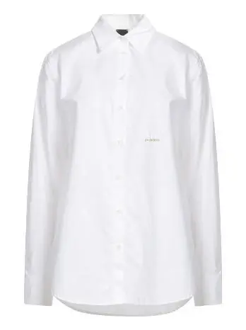 Pinko Cotton Shirt With Classic Collar And Buttoned Cuffs - White