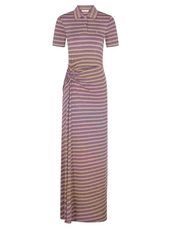 Rabanne Piercing Detail Maxi Dress - Pink