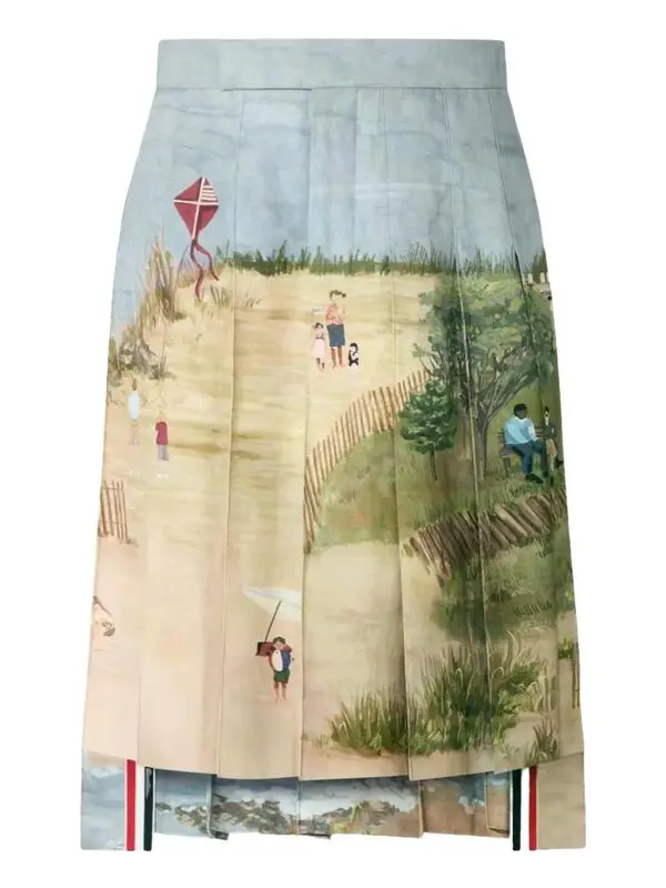 Thom Browne Nantucket Pleated Skirt - Blue