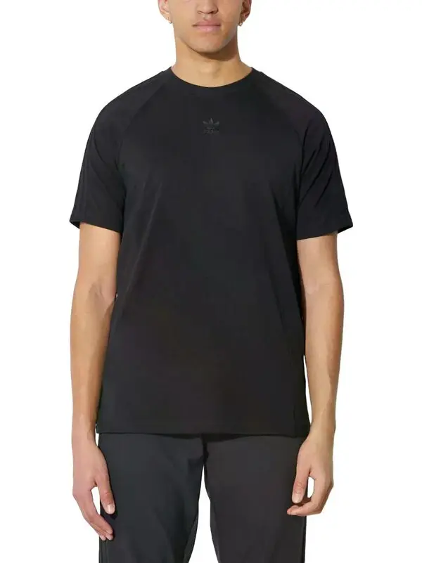 Adidas Raglan-sleeve Logo-detail T-shirt - Black
