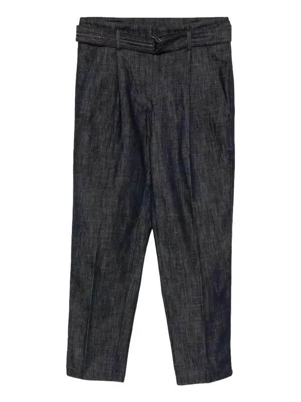 Brunello Cucinelli Belted Tailored Jeans - Blue