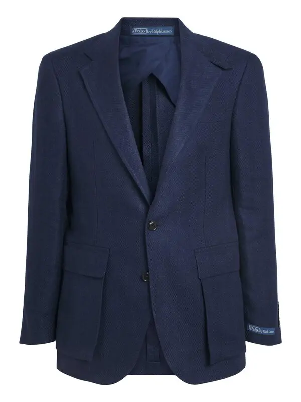 Polo Ralph Lauren Wool Herringbone Rl67 Blazer - Navy