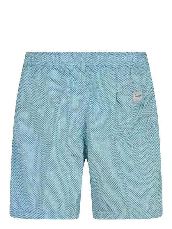 DRUMOHR Geometric Print Drawstring Swim Shorts - Blue