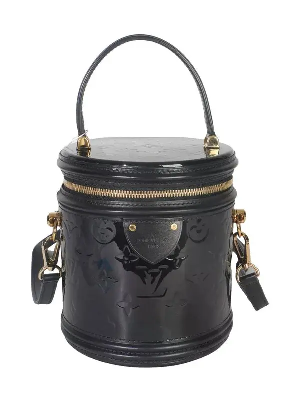 LOUIS VUITTON Monogram Vernis Cannes Leather Handbag - Black
