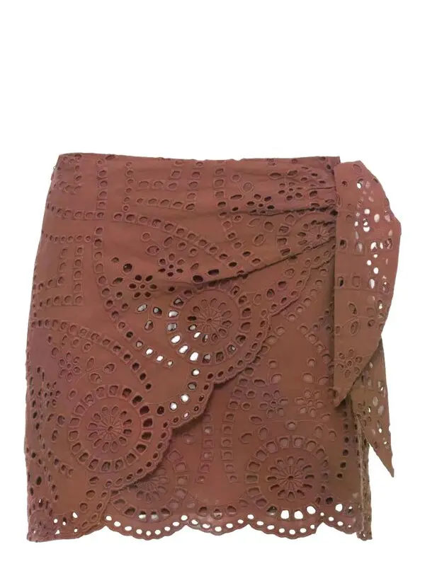 MC2 SAINT BARTH Nyra Mini Skirt - Brown