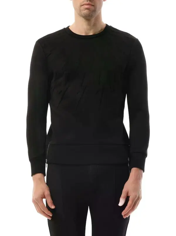 Neil Barrett Fair Isle Thunderbolt Motif Sweater - Black