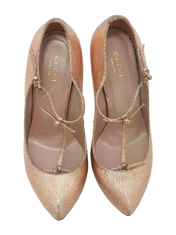 Gucci Beverly T-strap Heeled Pumps - Pink