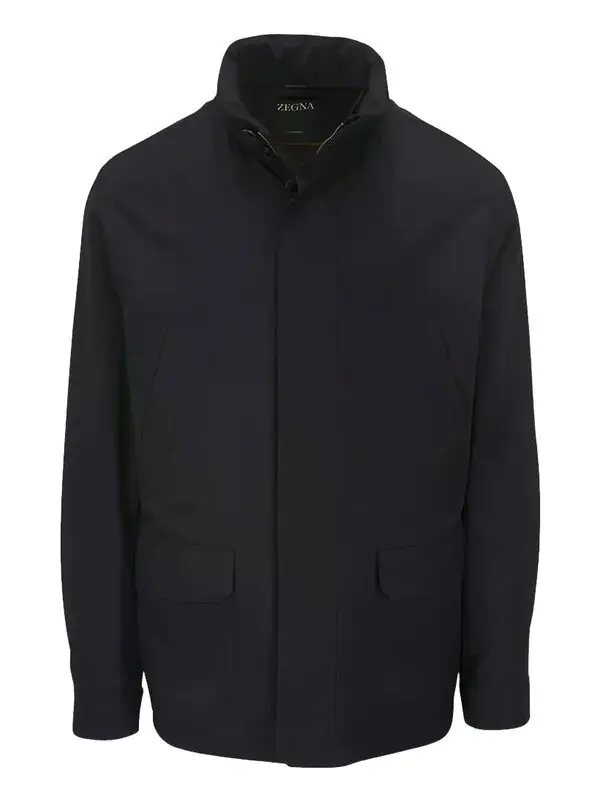 Zegna Hooded Flap-pocket Coat - Blue