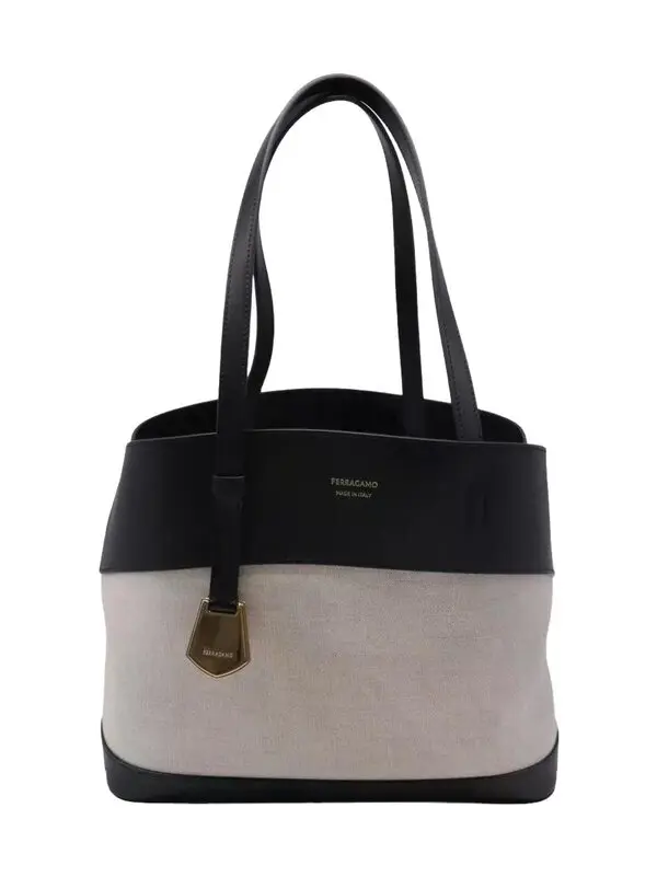 FERRAGAMO Beige Leather Tote Bag - Neutrals