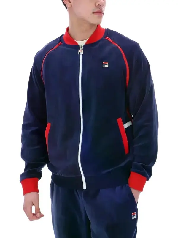 FILA Daniele Archive Logo-patch Velvet Jacket - Blue