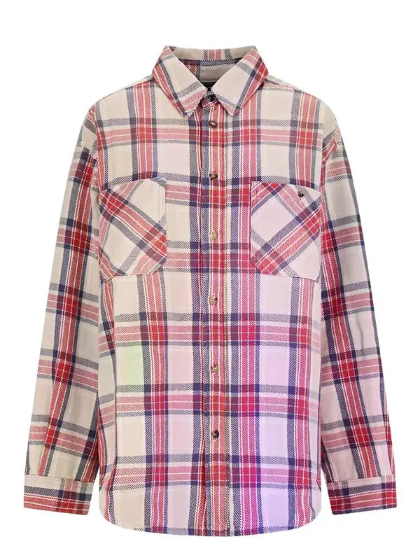Destin Check-pattern Button-up Shirt - Neutrals