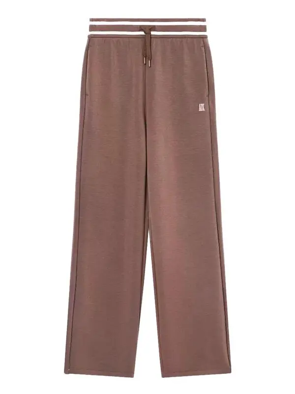Armani Exchange Logo Plaque Track Pants - Brown