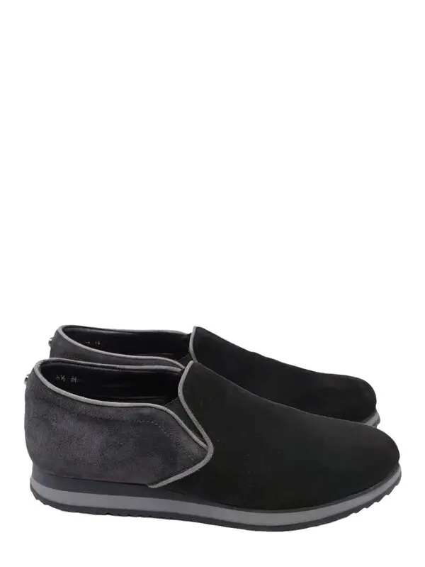 STUART WEITZMAN Suede Slip-on Sneakers - Black