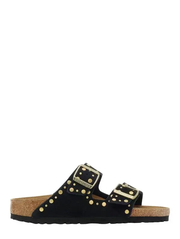 BIRKENSTOCK Arizona Embellished Suede Sandals - Black