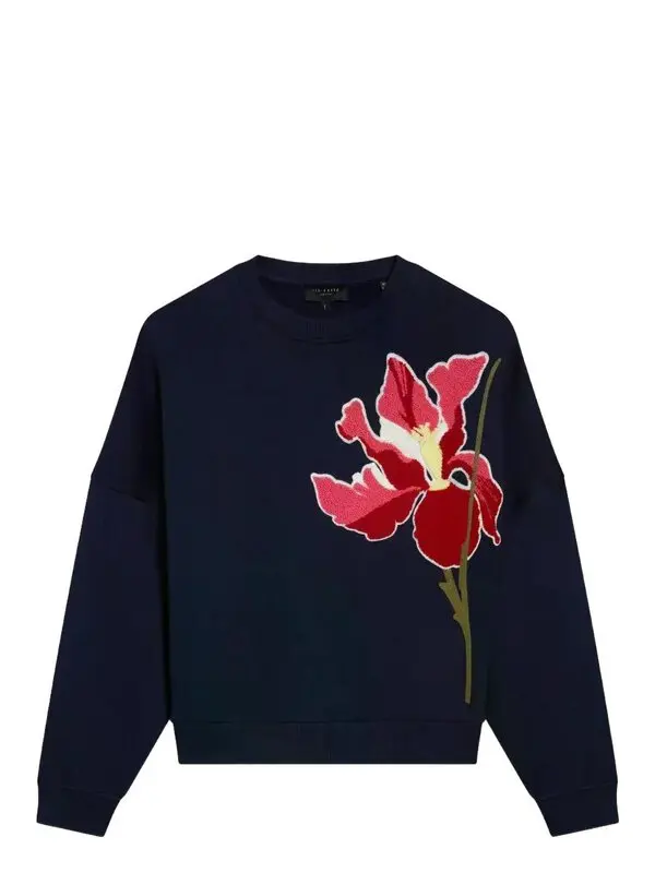 Ted Baker London Sanderr Graphic-appliqué Sweater - Blue