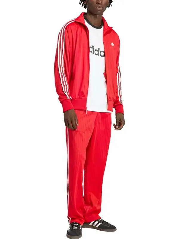 Adidas Firebird Side-stripe Track Pants - Red