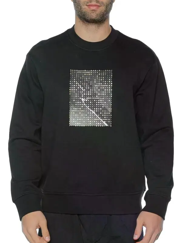 Armani Exchange Logo Print Sweatshirt - Black