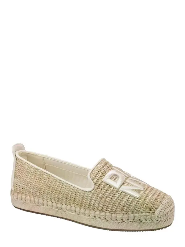 Dkny Maciella Logo Embroidered Espadrilles - Neutrals