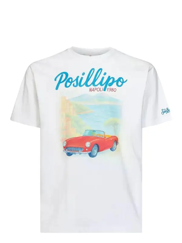 MC2 SAINT BARTH Graphic-print Cotton T-shirt - White
