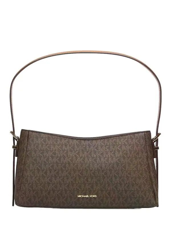 Michael Kors Logo Plaque Tote Bag - Brown