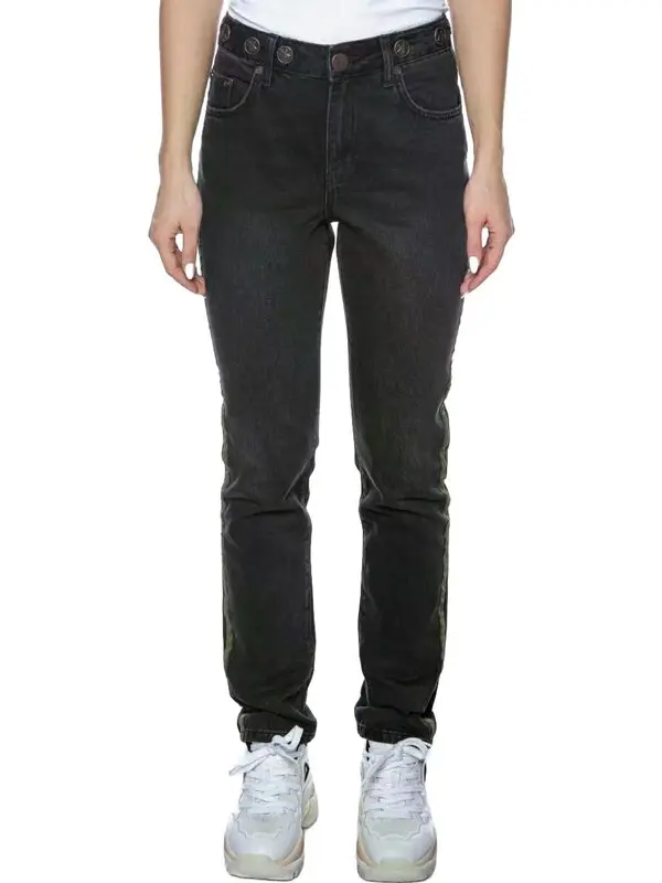 ONETEASPOON Awe Side-stripe Jeans - Black