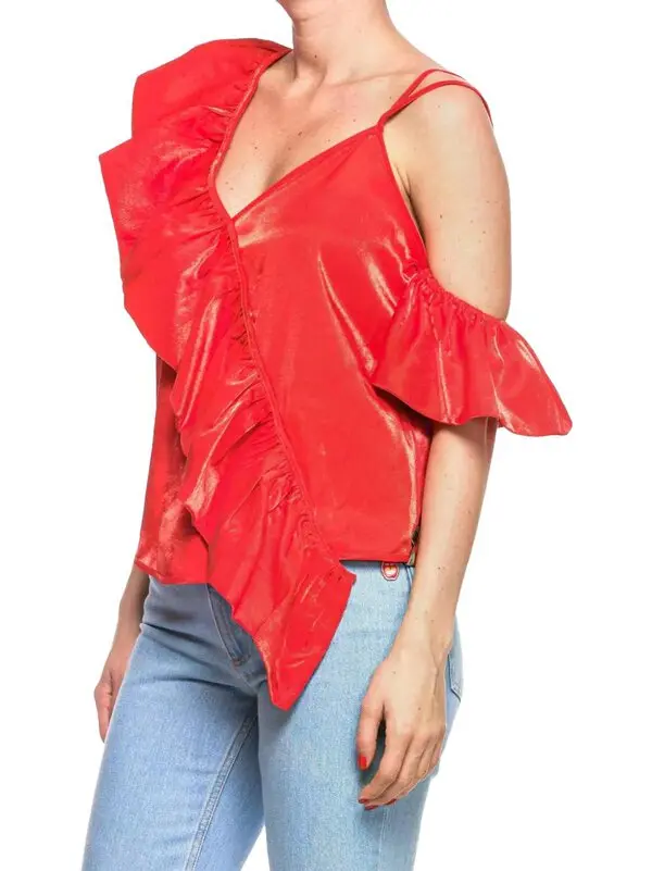 ONETEASPOON Ashley Ruffled Blouse - Red