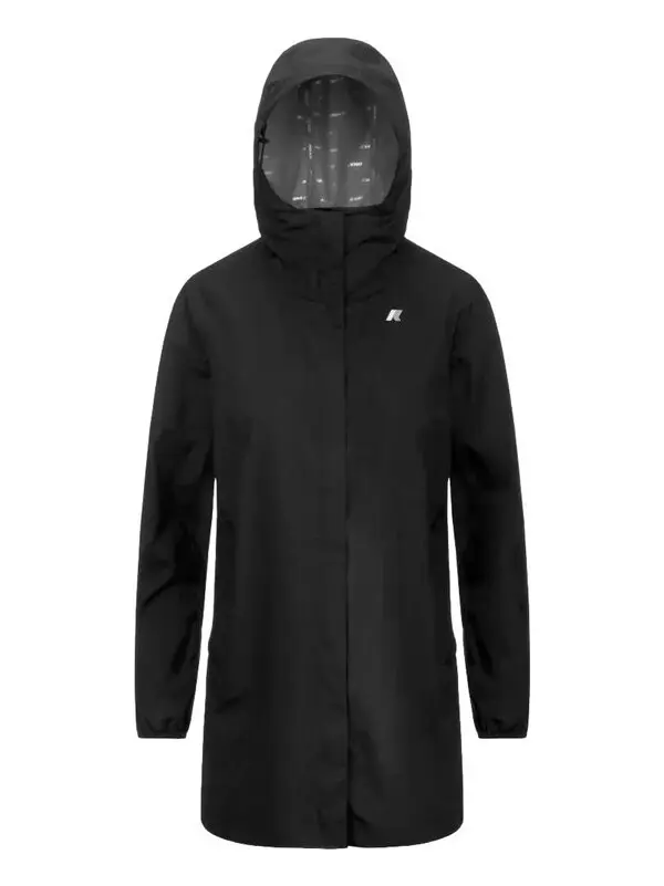 K-WAY Sophie Hooded Parka Coat - Black