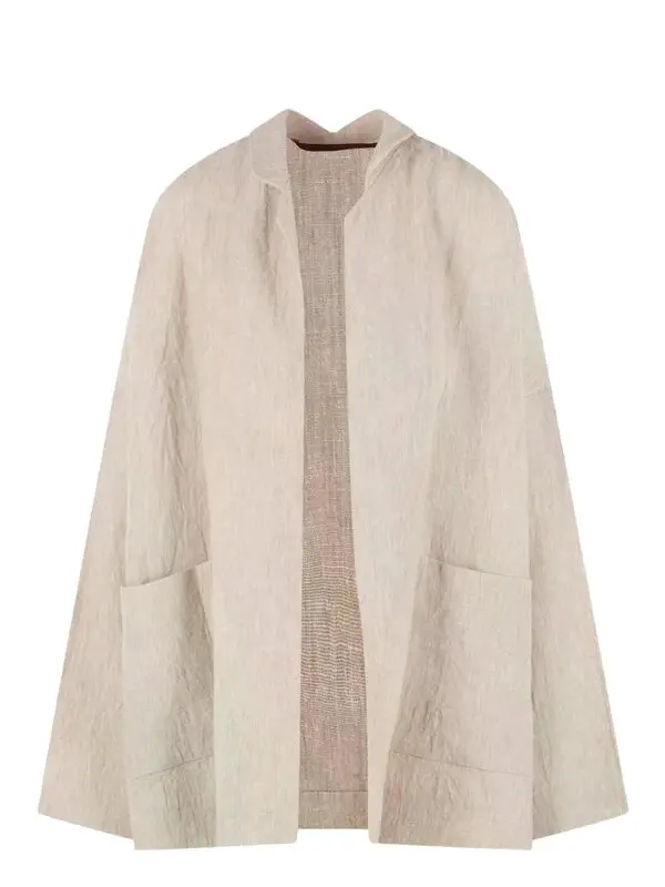 DANIELA GREGIS Patch-pocket Linen Jacket - Neutrals