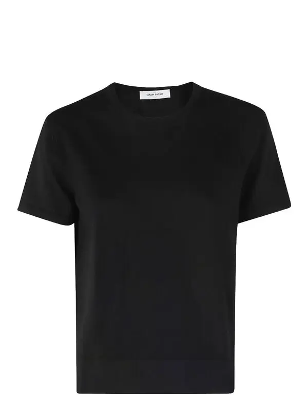 GRAN SASSO Crew Neck T-shirt - Black