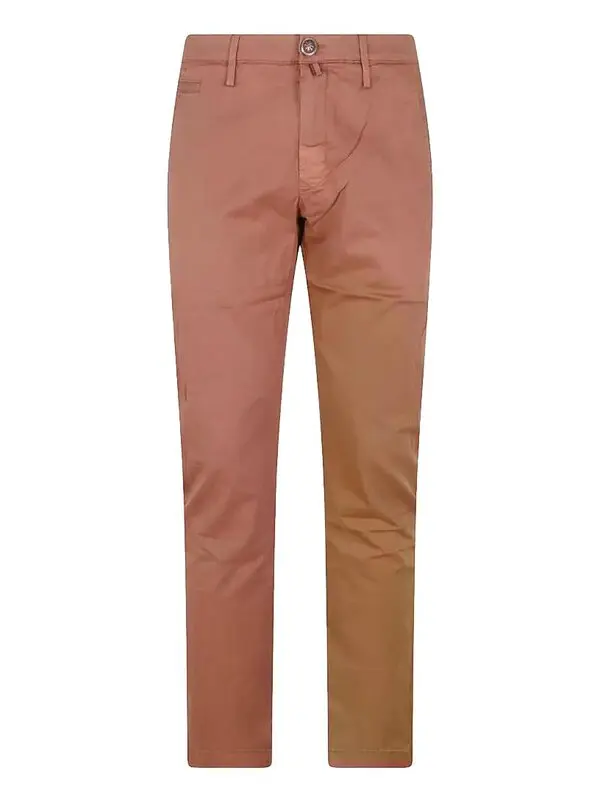 Jacob Cohen Gray Logo-patch Chino Trousers - Brown