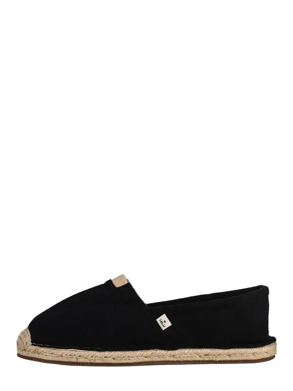 KINGDOM OF WOW Extra Fit Cotton Canvas Espadrilles With Jute Sole - Black