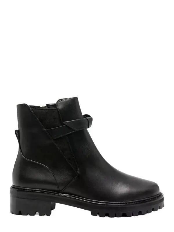 ALEXANDRE BIRMAN Clarice Knotted-strap Ankle Boots - Black